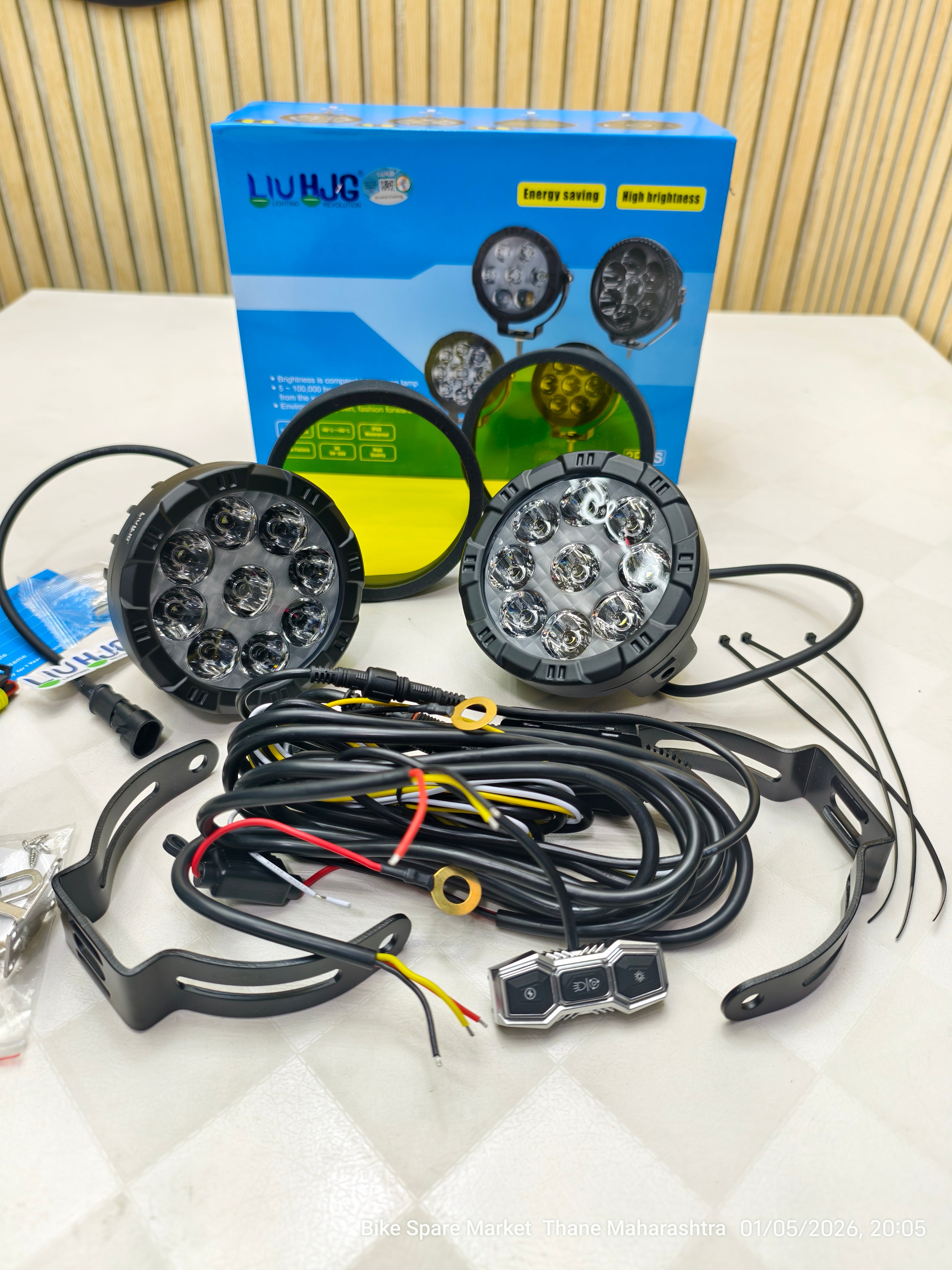 HJG FOG LIGHTS WITH HARNESS (WIRING) – Bike Spare Market