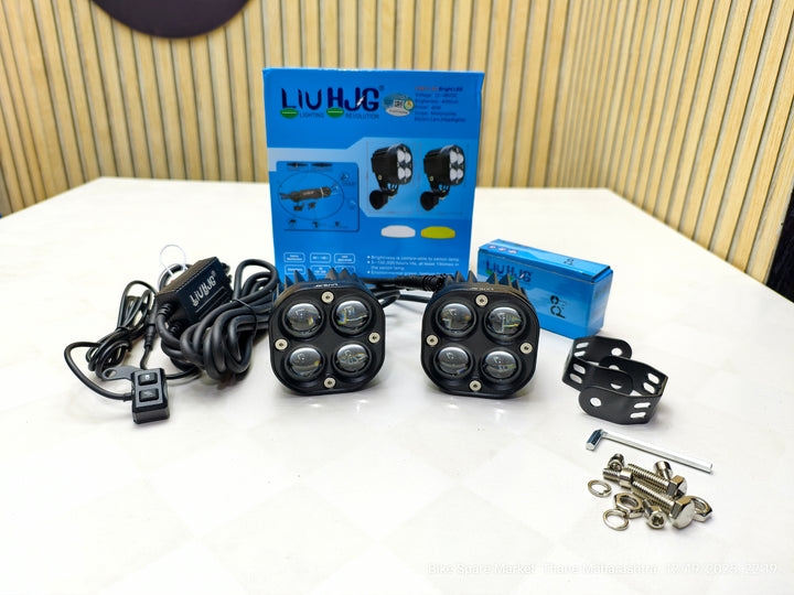 HJG FOG LIGHTS WITH HARNESS (WIRING) – Bike Spare Market